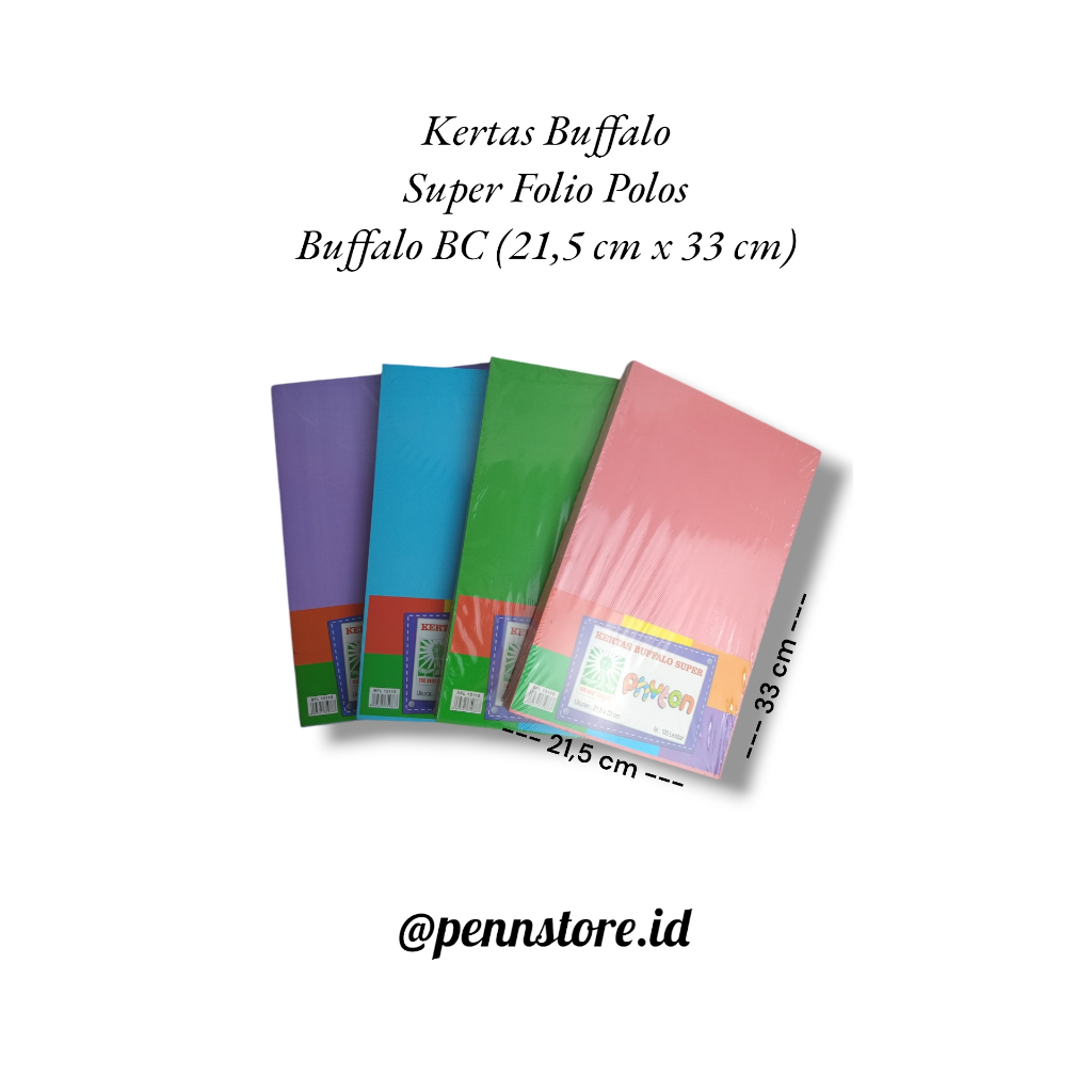 Jual (Pack = 100 lembar) Kertas Buffalo Super Folio POlos / Sampul Cover JIlid Buffalo BC Folio ...