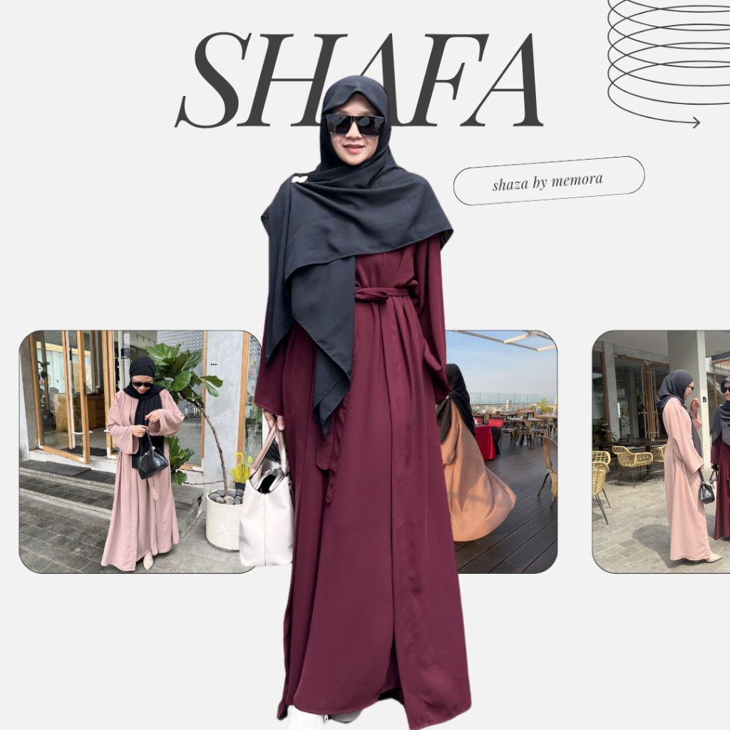 Jual Shafa Shaza By Memora One Set Abaya Bahan Kain Sarmala Softer ...