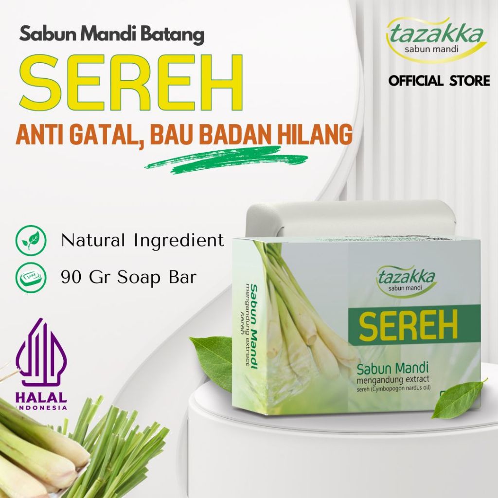 Jual SEREH Sabun Gatal Kulit Ampuh Penghilang Bau Badan Permanen Body ...