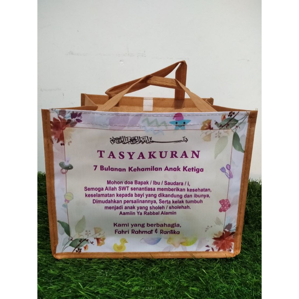 Jual Tas Souvenir ultah 25x20x20 /muat box bento / tas ultah landscape ...