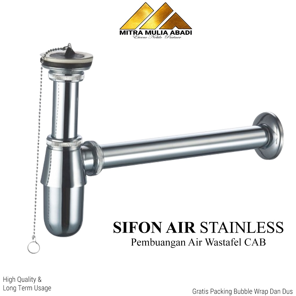 Jual Sifon I Pembuangan Air Wastafel CAB Leher Angsa Afur Pembuangan Air stainless Siphon Sivon ...