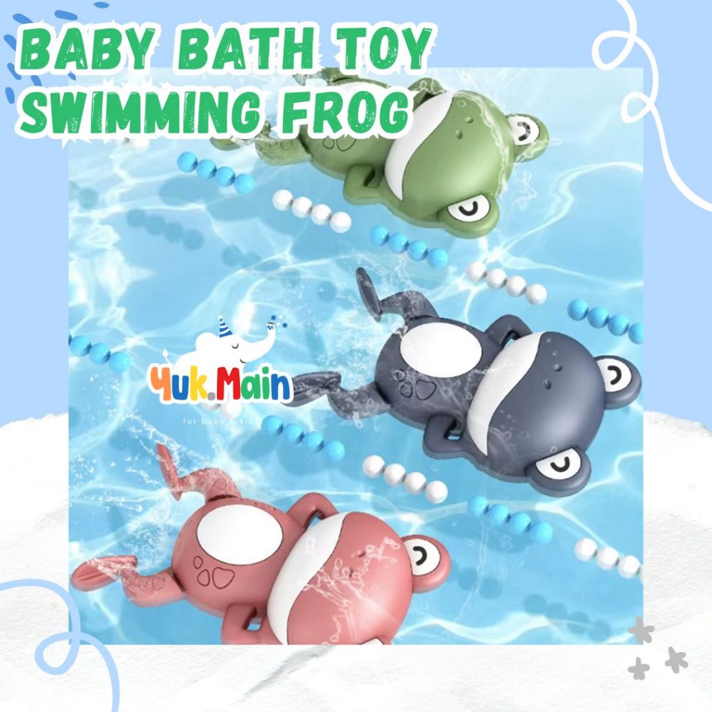Jual YUKMAIN Mainan Mandi Anak Bayi Kodok Katak Berenang Dalam Air Baby ...