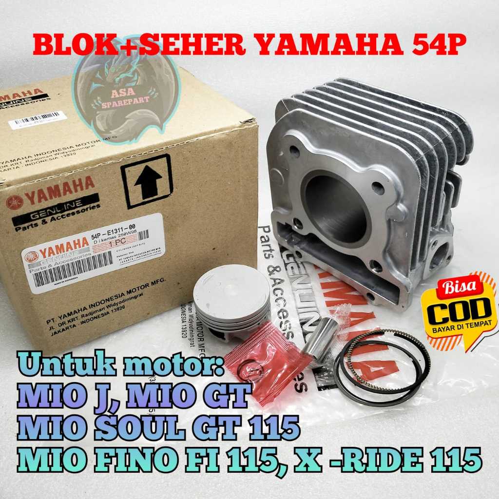 Jual BLOK + SEHER SET 54p Motor YAmaha MIO J , MIO GT , MIO SOUL GT 115 , X RIDE XRIDE115 , FINO ...