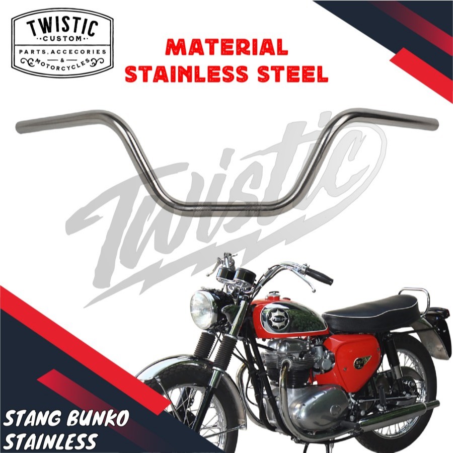 Jual Stang Stainless Bunko Motor W175 W250 W800 SR400 BSA Norton ...