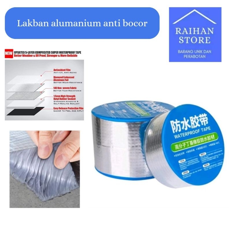 Jual lakban aluminium anti bocor lakban waterproof aluminium foil lakban anti air 5cm x 5m dan ...