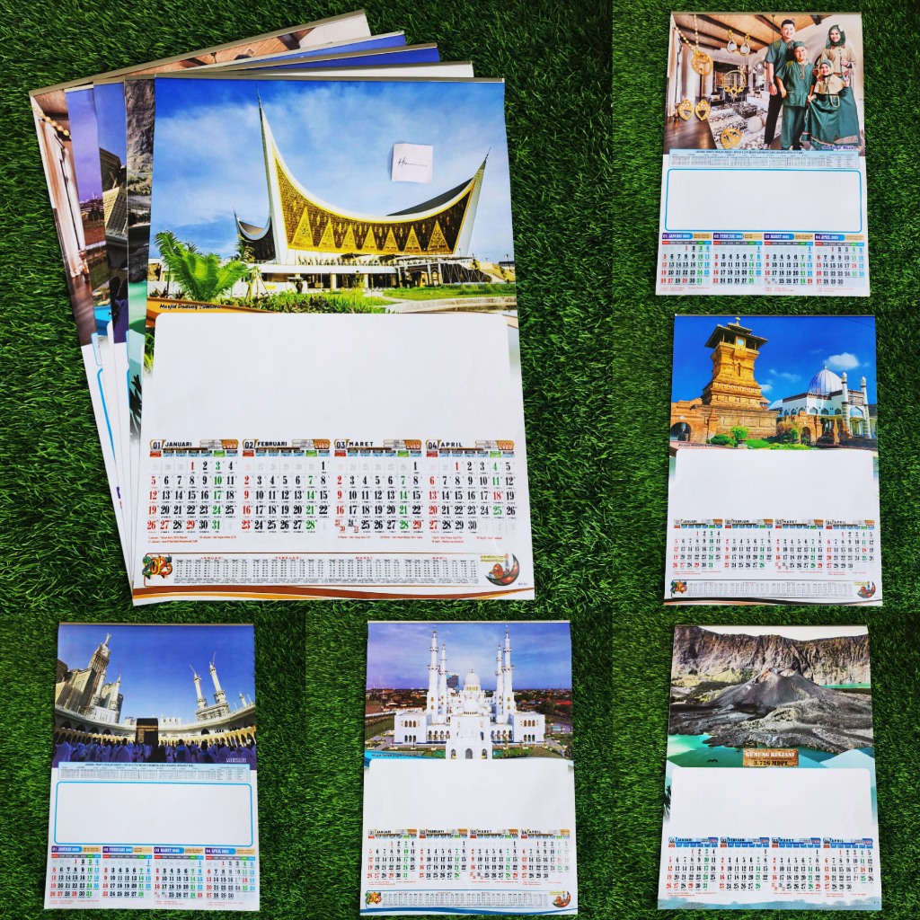 Jual KALENDER 3 LEMBAR ATAU CATUR WULAN TAHUN 2024 DENGAN MOTIF DAN ...