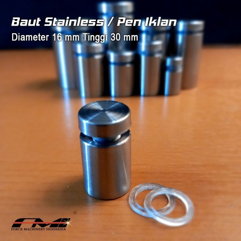 Jual PEN IKLAN Stainless 16 x 30 • Baut Kaca Stainless Baut Akrilik ...