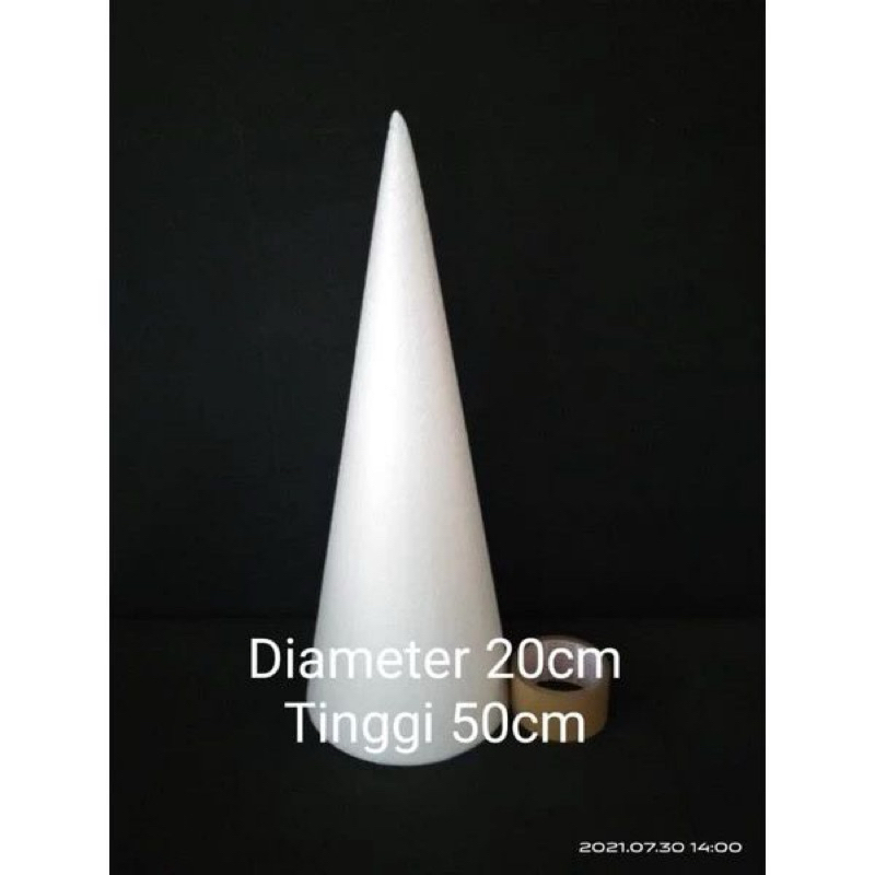 Jual Diameter 20cm Styrofoam Dummy Cone Gabus Kerucut Ukuran Tinggi ...