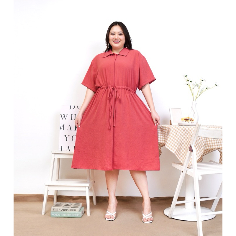 Jual MINA DRESS JUMBO LD 140CM/DRESS CRINCLE BIGSIZE KEKINIAN/BAJU ...