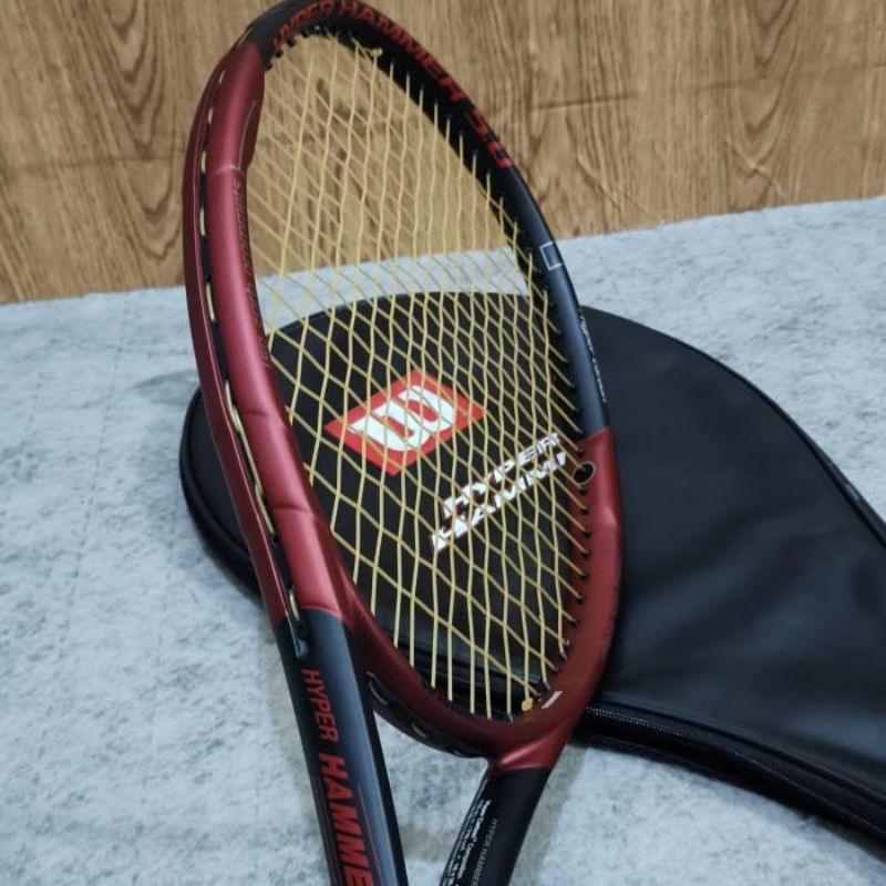 Jual Raket Tenis Hyper Hammer Carbon Merah Combi Ada Tas Siap Pakai ...