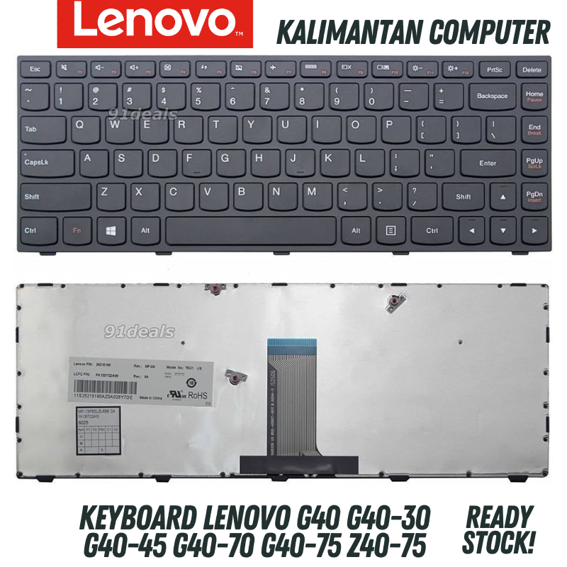 Jual KEYBOARD LENOVO G40 G40-30 G40-45 G40-70 G40-75 Z40-75 | Shopee ...