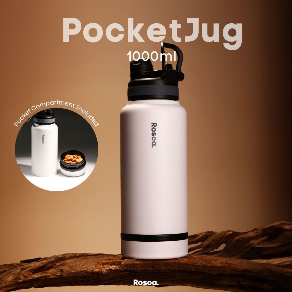 Jual Super Jualan Rosca PocketJug Tumbler Stainless 1 Liter Botol Minum ...