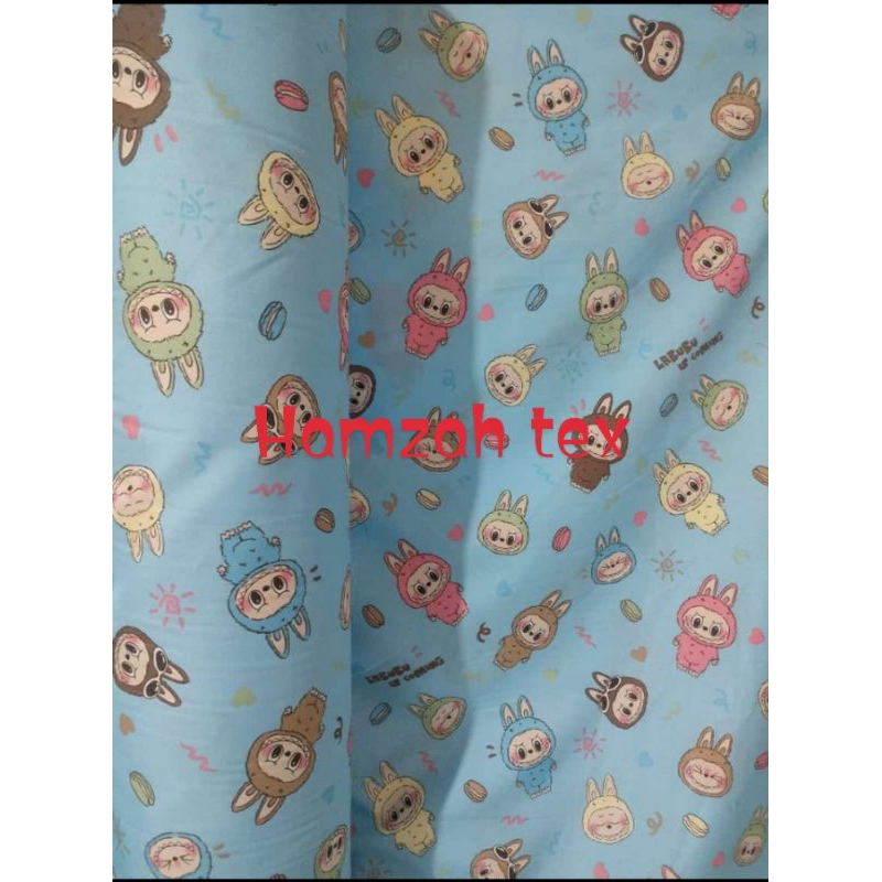 Jual KAIN KATUN POLYMICRO MOTIF LABUBU HARGA PER SETENGAH METER ...