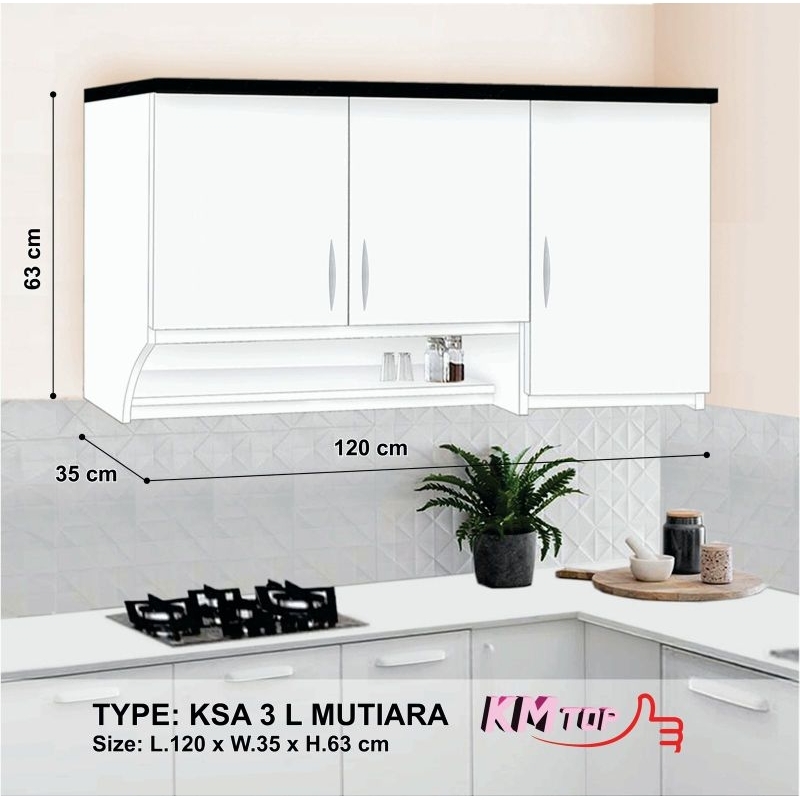 Jual Lemari dinding dapur / lemari gantung kitchen set minimalis black ...