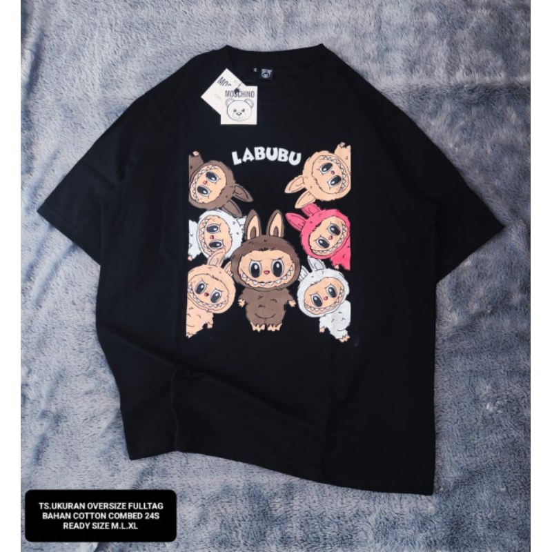 Jual KAOS LABUBU OVERSIZE FULLTAG LABEL / KAOS MOSCHINO X LABUBU / KAOS ...