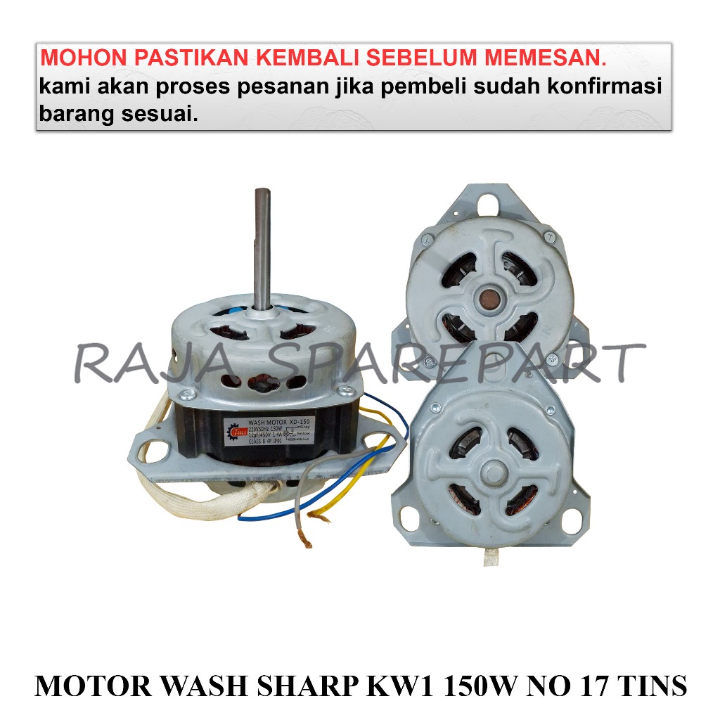 Jual MWST150 DINAMO PENCUCI MESIN CUCI / MOTOR WASH SHARP KW1 150W NO ...