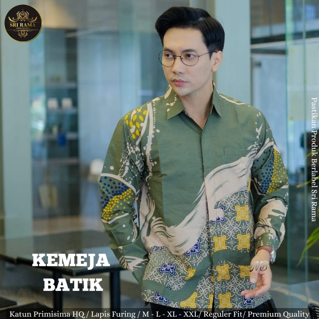 Jual Putra Ijo Batik Pria Lengan Panjang by Batik Sri Rama | Shopee ...
