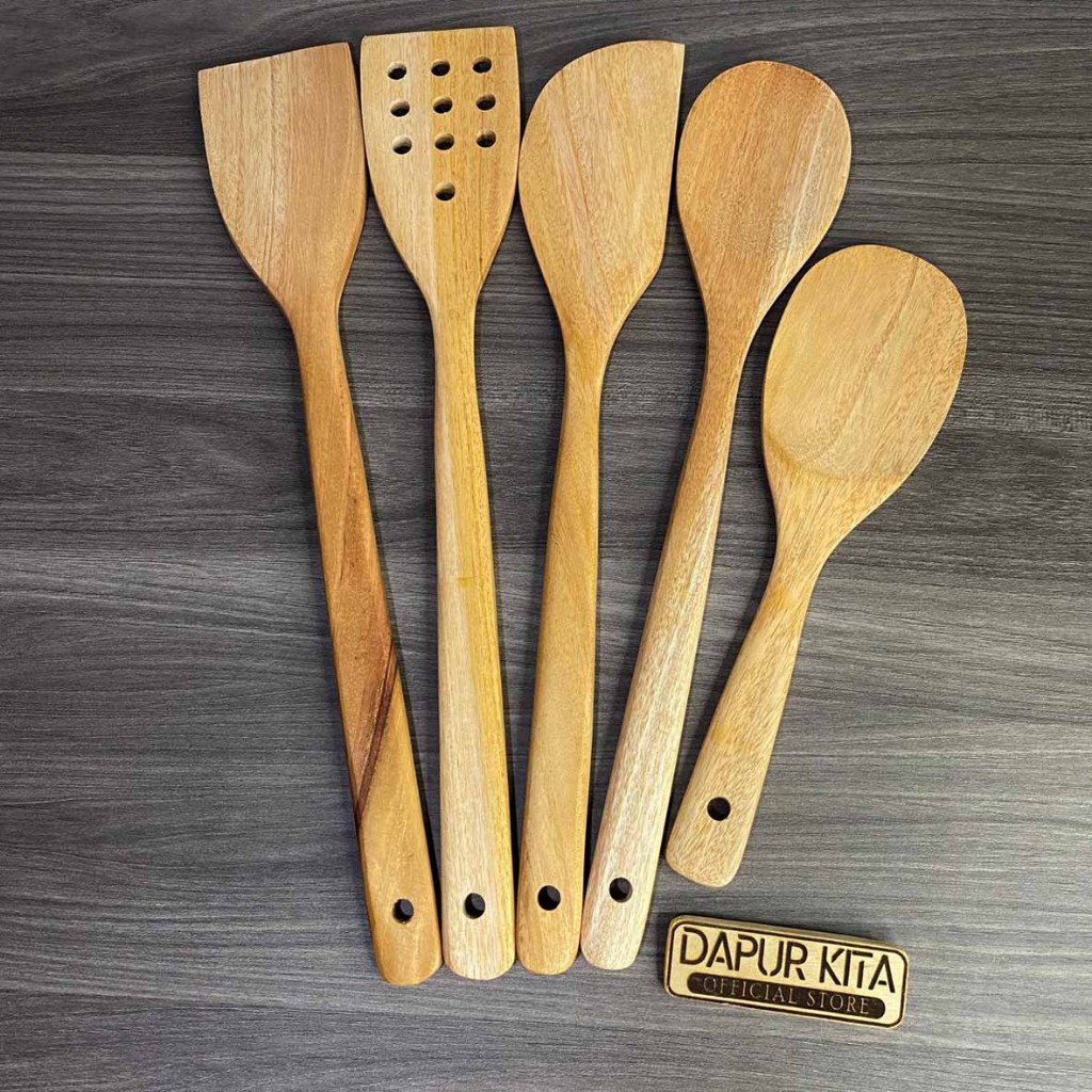 Jual Spatula, Sutil Lubang, Solet, Sendok Sayur, Centong Jawa 1 Set Isi ...