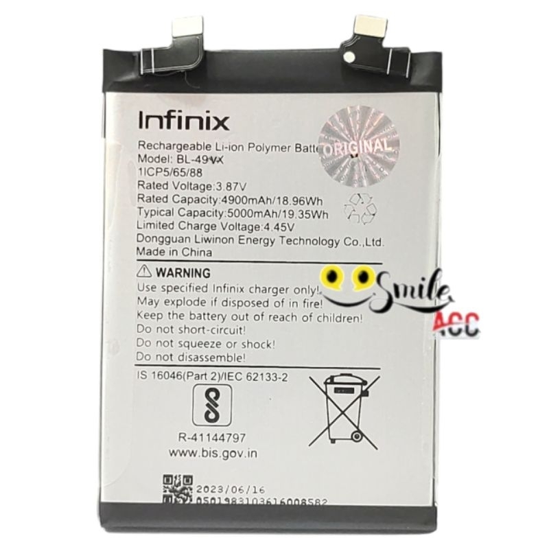 Jual Baterai Infinix Note 40 pro 5G X6850 X6851 BL-49VX BL49VX Original ...