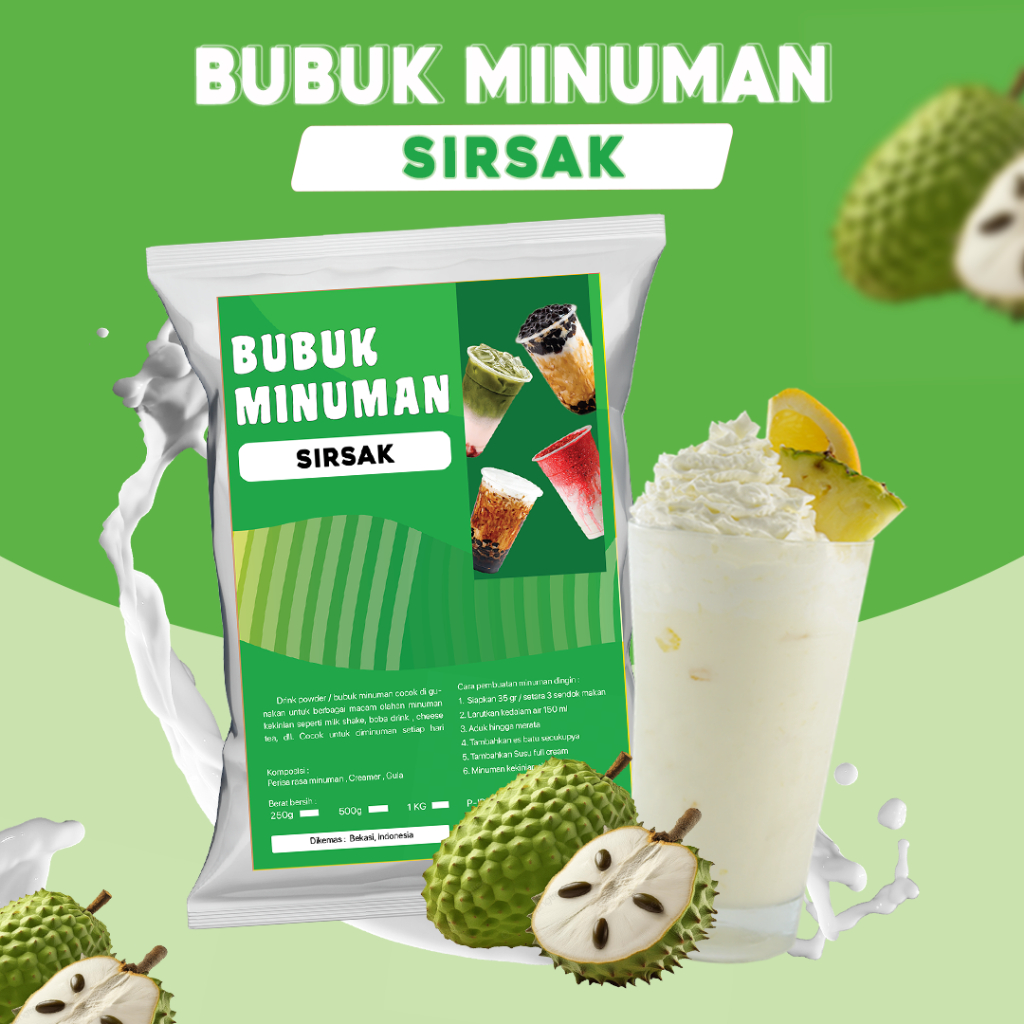 Jual BUBUK MINUMAN RASA SIRSAK / SERBUK MINUMAN RASA SIRSAK / BUBUK ...
