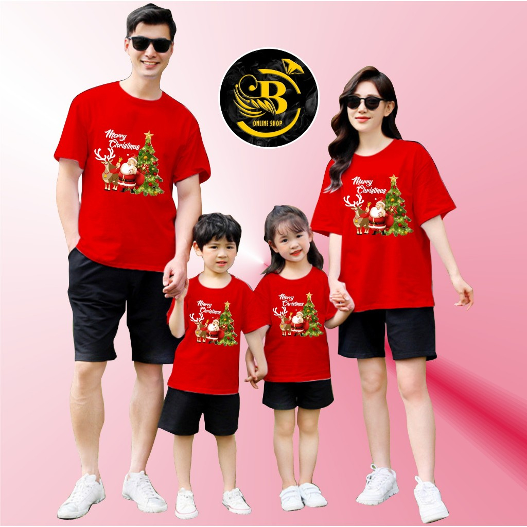 Jual promo kaos NATAL family size M L XL XXL sablon digital/TERMURAH ...