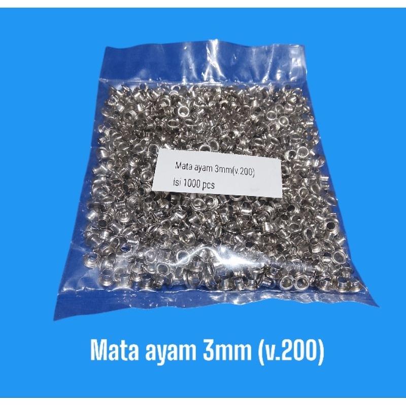 Jual Mata ayam eyelet 3mm (v.200) isi 1000 pcs | Shopee Indonesia