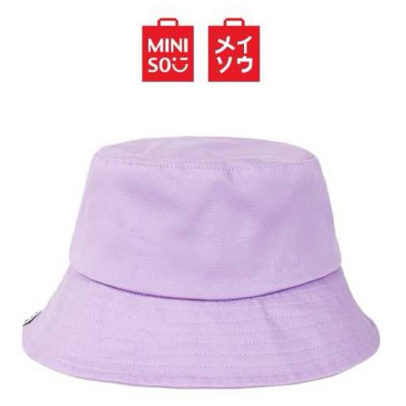 Jual Miniso Solid Color Bucket Hat / Purple ungu diameter 58cm | Shopee ...