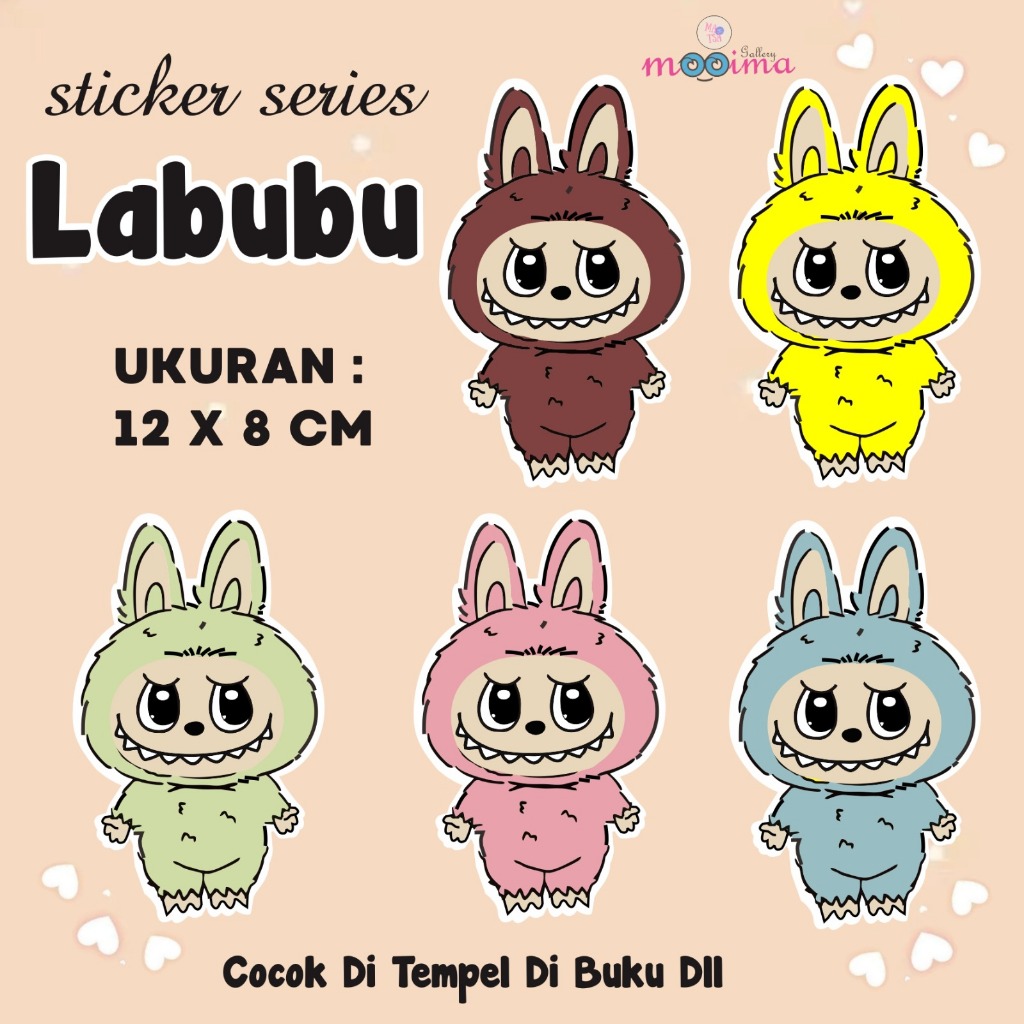 Jual Sticker Labubu lucu viral 5pcs | Shopee Indonesia