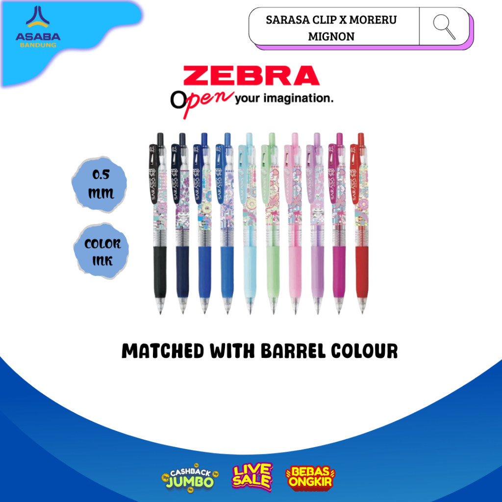 Jual Asaba Bandung - Zebra Sarasa Clip 05 x Moreru Mignon | Shopee ...