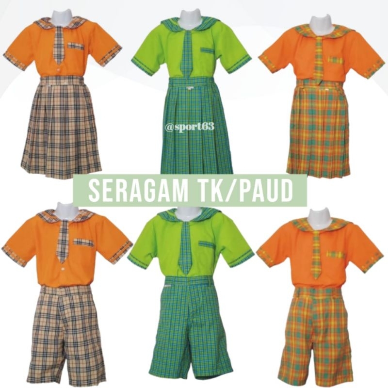 Jual Seragam anak TK/paud/Satu set seragam anak paud/TK/Stelan anak Tk ...