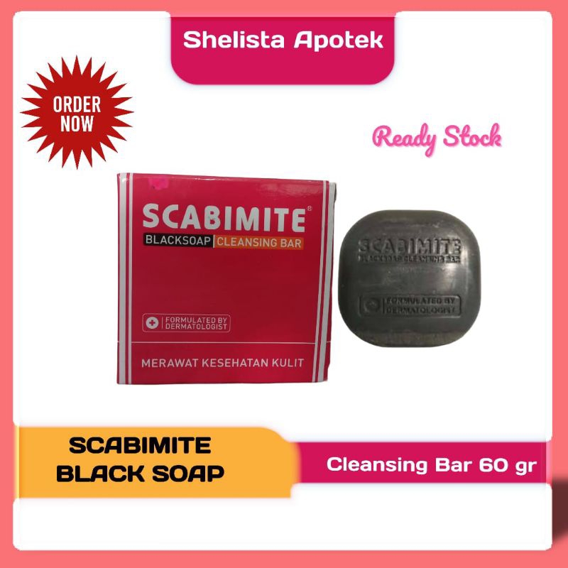 Jual SCABIMITE BLACK SOAP Cleansing Bar 60 gr / Sabun kesehatan kulit ...