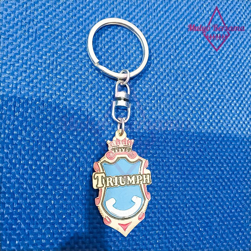 Jual Ganci Logo Triumph Gantungan Kunci Triumph Bahan Logam Kuningan ...