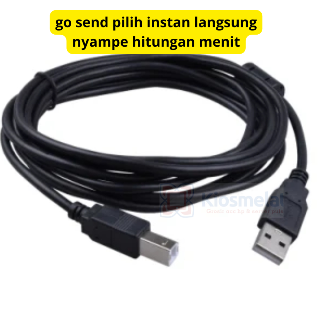 Jual Kabel Printer HP 1.5M Meter - USB 2.0 to A/B Cable Data Scanner ...