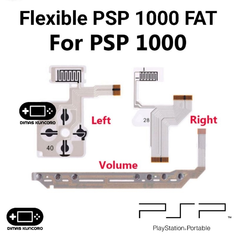 Jual Flexible PSP 1000 FAT flexibel kabel flex set kanan kiri home ...