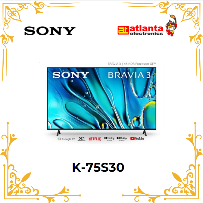 Jual SONY Bravia 3 LED 4K HDR Google TV 75 Inch K-75S30 | Shopee Indonesia