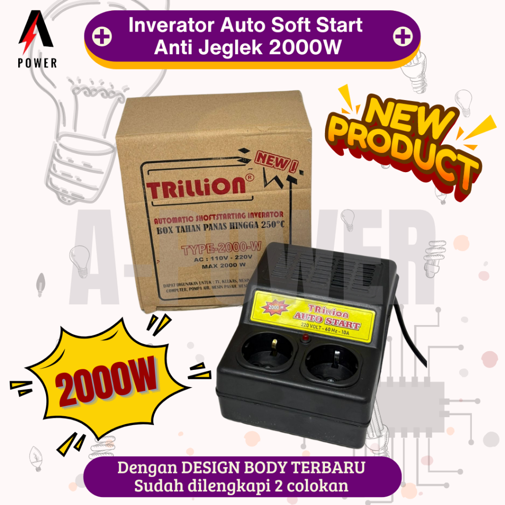 Jual Trillion - Inverator Auto Start Anti Jeglek 2000W | Shopee Indonesia