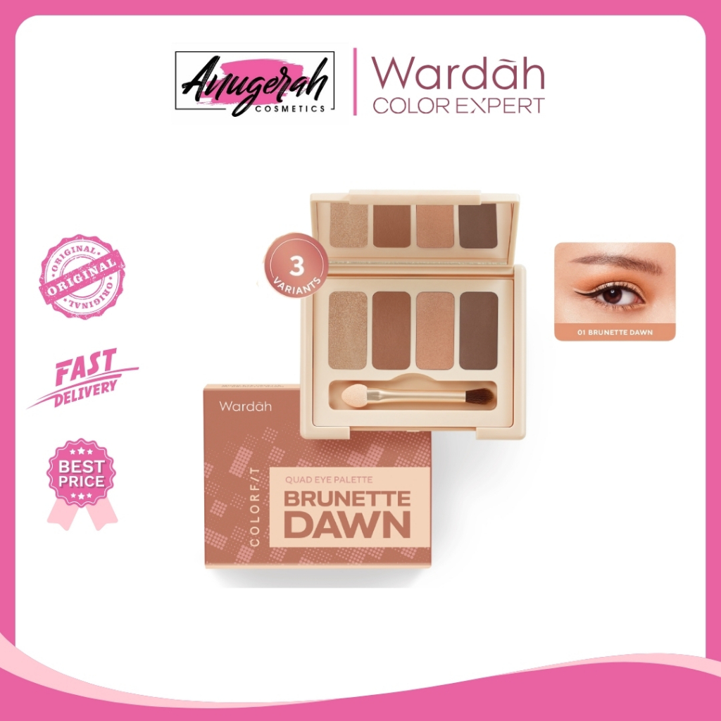 Jual Wardah Colorfit Quad Eye Palette - Eyeshadow 4 in 1 Pigmented ...