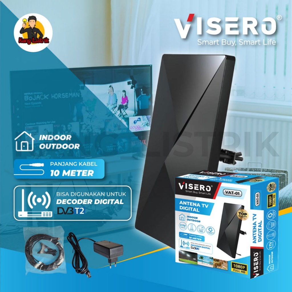 Jual Antena Digital VISERO VAT01 / Antena Indoor Outdoor VISERO VAT-01 ...