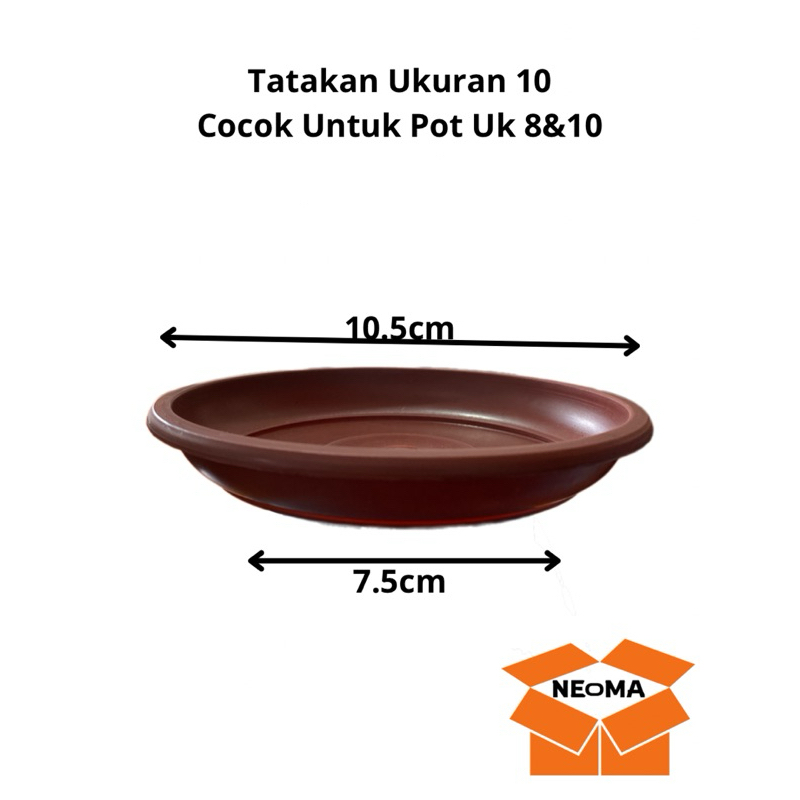 Jual Neoma Plastindo Tatakan Pot Wadah Merah Bata Ukuran 10, 12, 15 dan ...