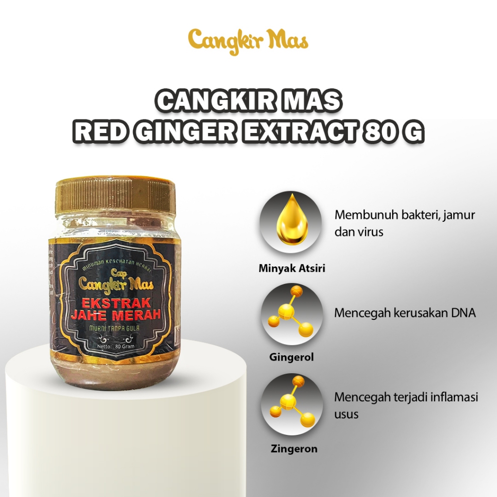 Jual Cangkir Mas Jahe Merah Ekstrak 80 Gram (tanpa gula , tanpa ampas ...