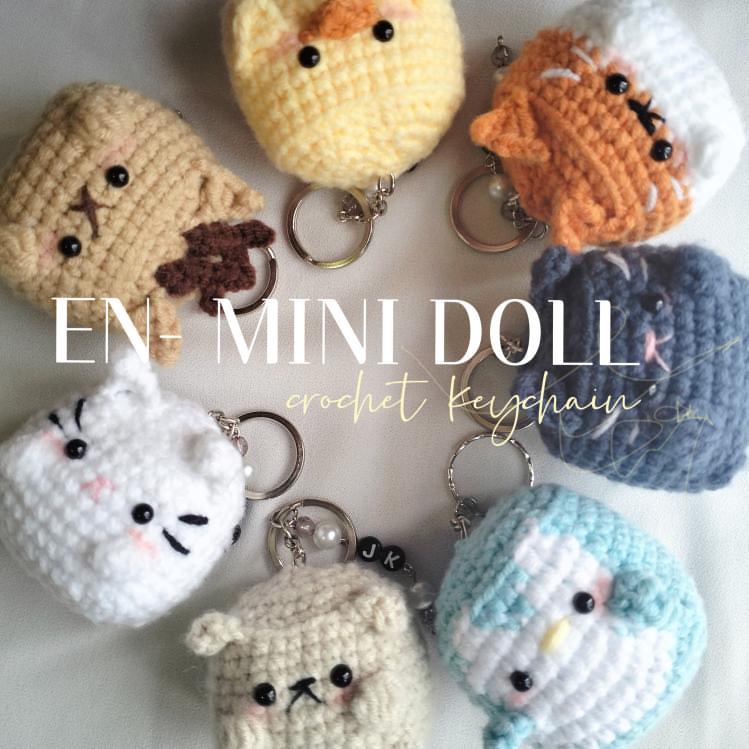 Jual (READY STOCK) EN-MINI DOLL CROCHET KEYCHAIN | GANTUNGAN KUNCI ...