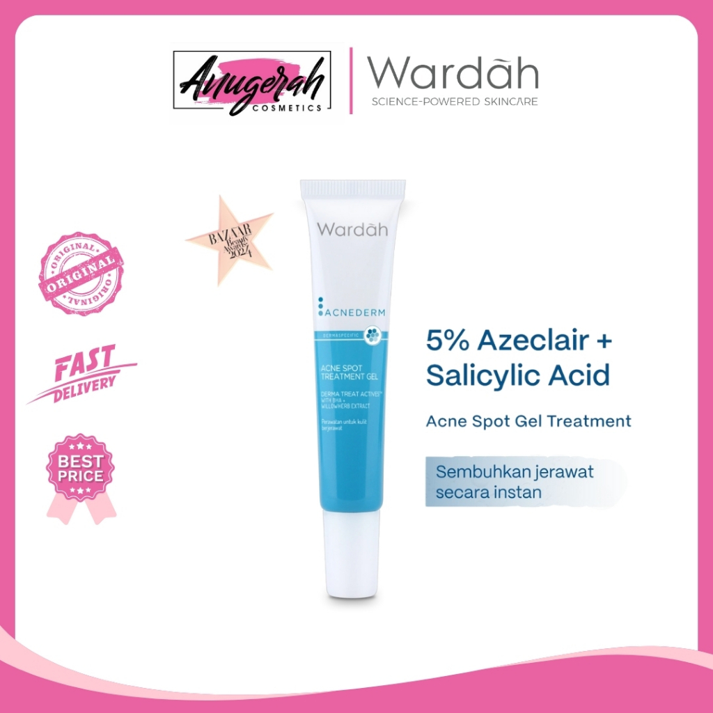 Jual Wardah Acnederm Acne Spot Treatment Gel 15ml | Shopee Indonesia