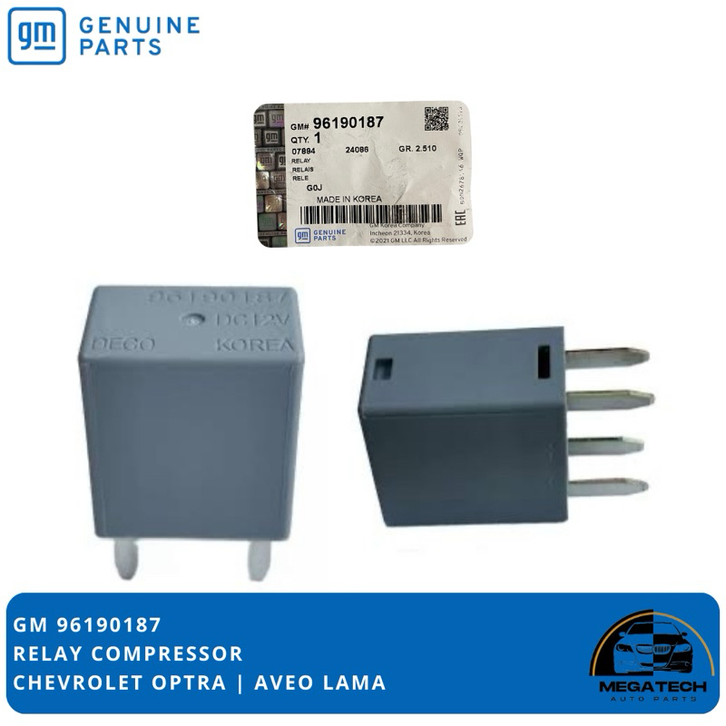 Jual RELAY COMPRESSOR CHEVROLET OPTRA | AVEO LAMA ORIGINAL GM 96190187 ...
