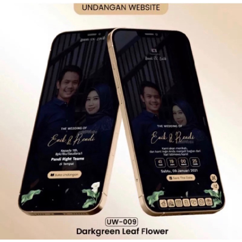 Jual UNDANGAN DIGITAL PERNIKAHAN WEBSITE TERMURAH TEMA BLACK | Shopee ...