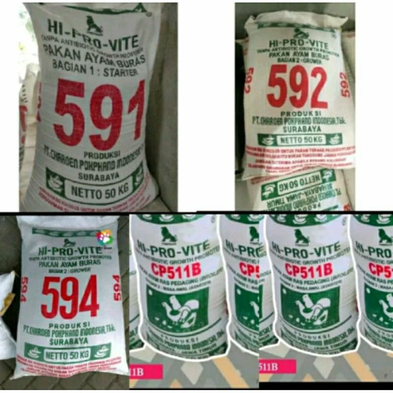 Jual PUR PAKAN AYAM BANGKOK AYAM PEDAGING HI PRO VITE 511 591 592 593 ...