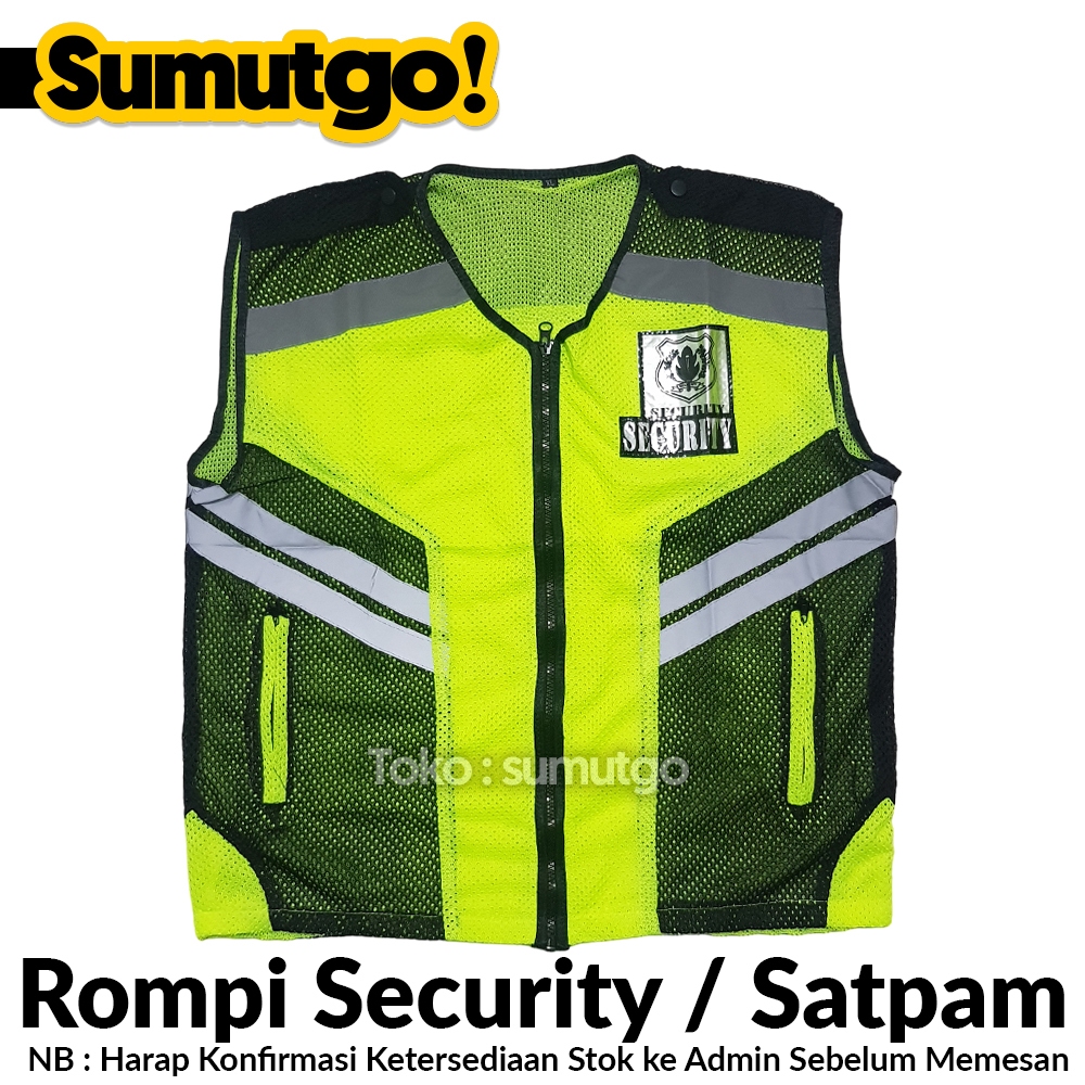 Jual [Model TERBARU] Rompi Security Kombinasi warna Hijau Stabilo ...
