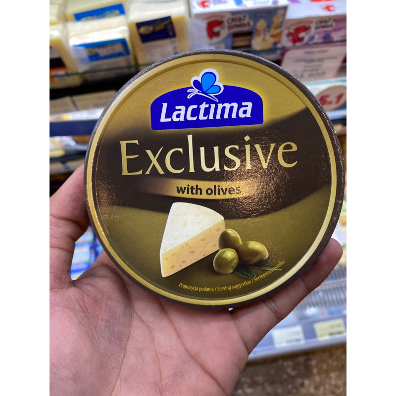 Jual keju lactima polandia cream cheese with olives | olives cheese ...