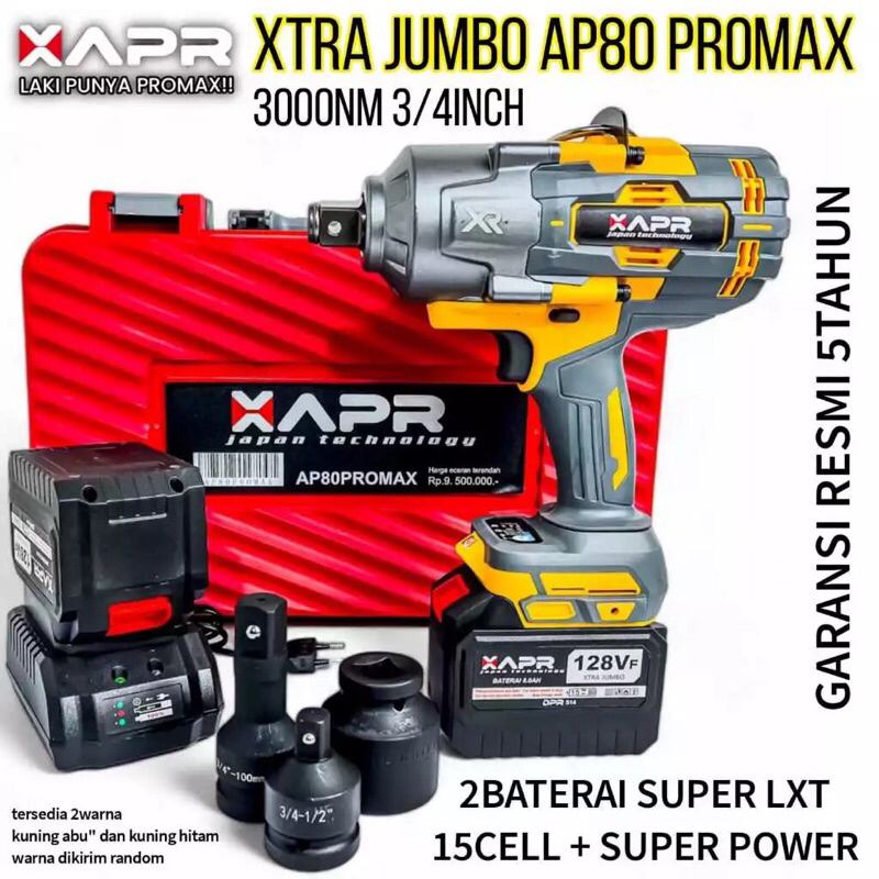 Jual New APR AP80PROMAX RAJA impact wrench xtra jumbo 3/4inch type AP80 promax 3000NM garansi ...