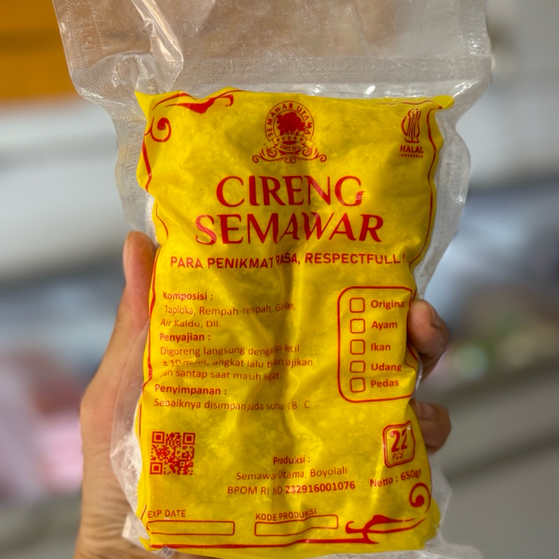 Jual Semawar Cireng / Cireng Semawar Original isi 22 berat 650gr ...