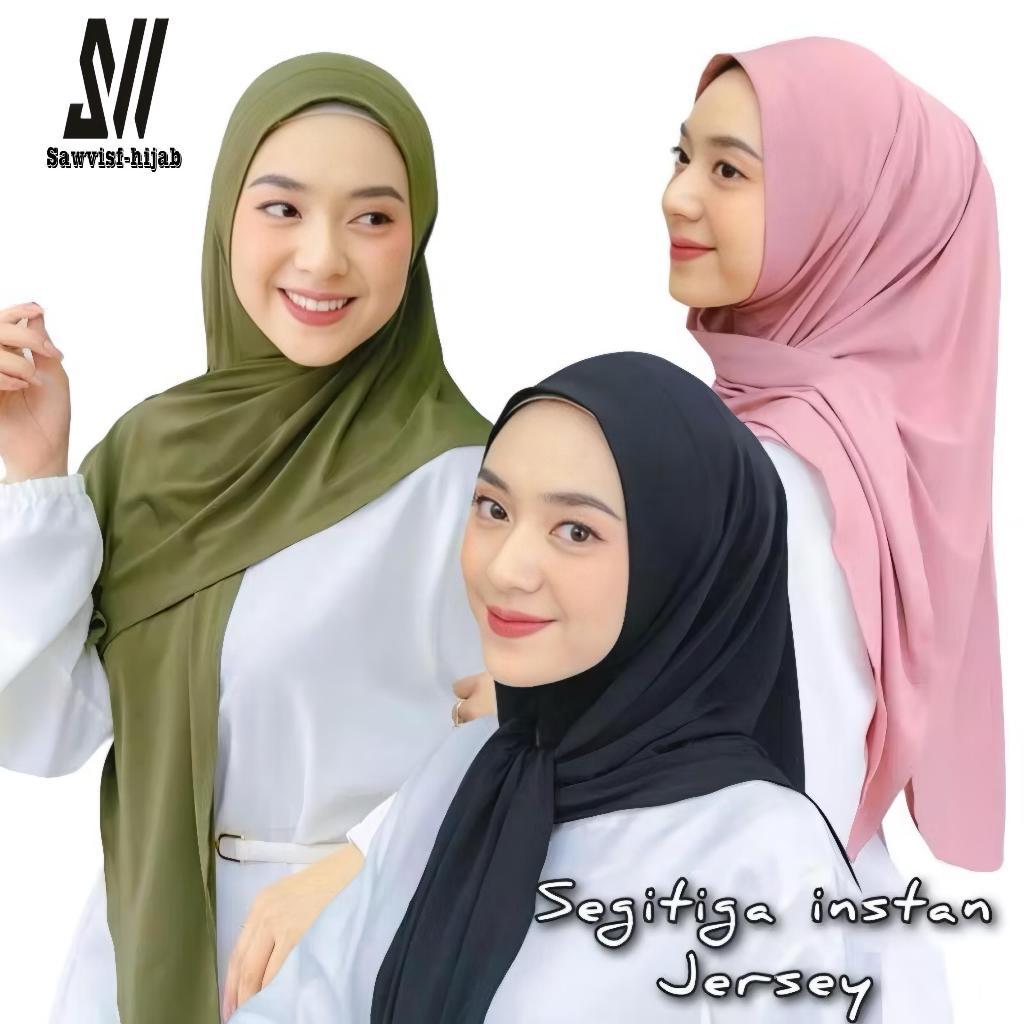 Jual JILBAB SEGITIGA INSTAN JERSEY PREMIUM - HIJAB INSTAN SEGITIGA ...